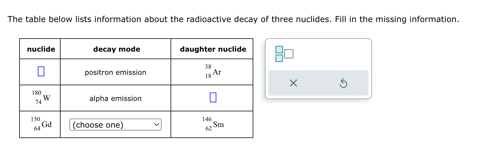 Solved The table below lists information about the | Chegg.com