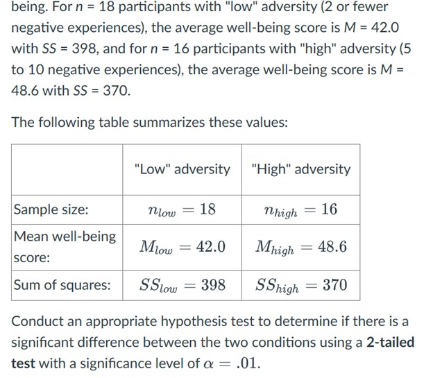 Solved Calculate And Report The Obtained T Test Statistic