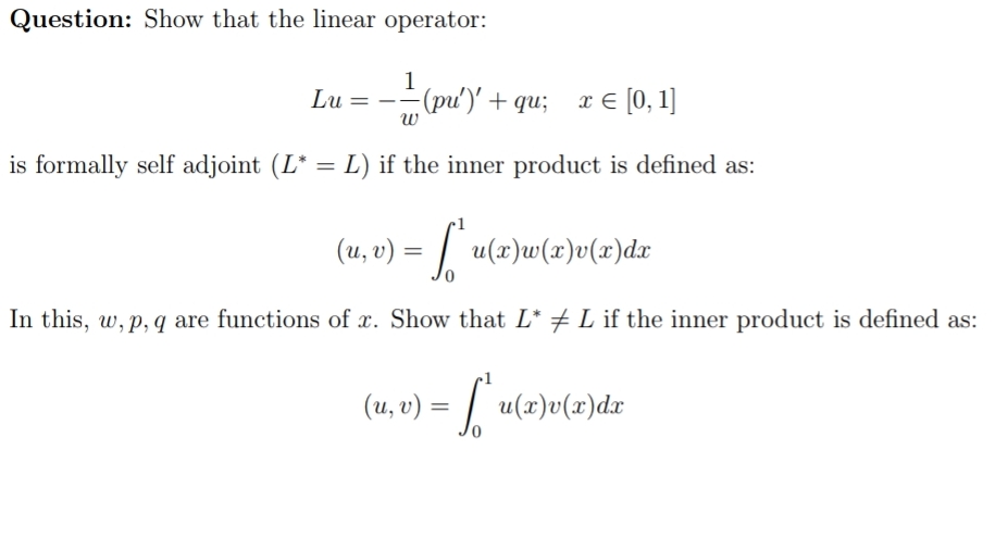 Solved Question: Show that the linear | Chegg.com