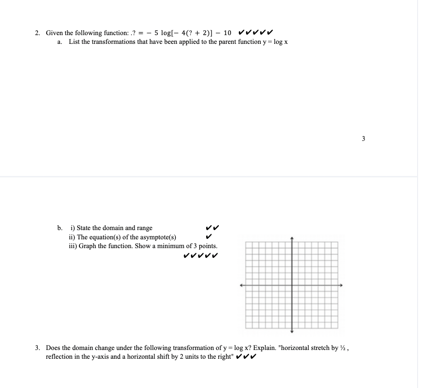 Solved Given the following function: | Chegg.com