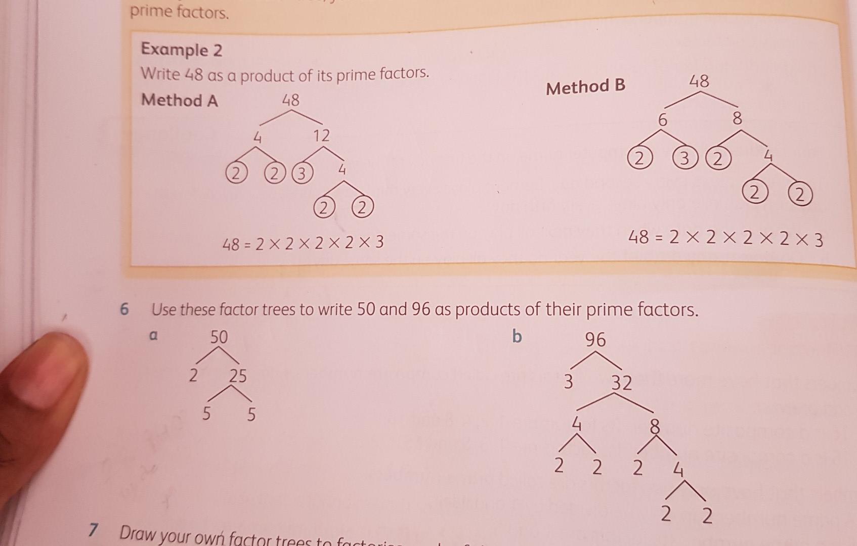 Solved Prime Factors Example 2 Write 48 As A Product Of Its Chegg