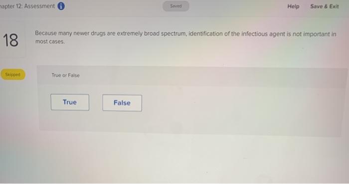 Solved apter 12: Assessment ( Saved Help Save & Exit Because | Chegg.com Solved apter 12: Assessment ( Saved Help Save & Exit Because | Chegg.com