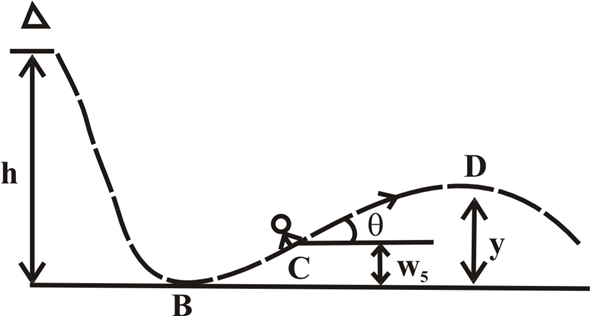Solved: A child slides without friction from a height h along a cu... | Chegg.com