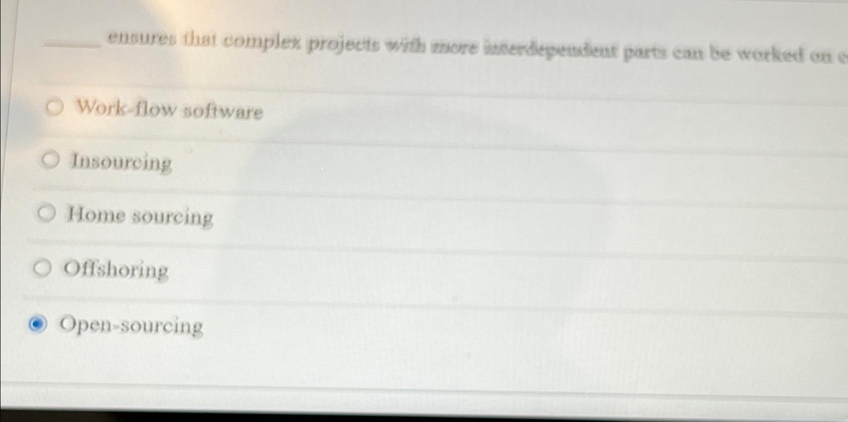 Solved ensures that complex projects with more | Chegg.com