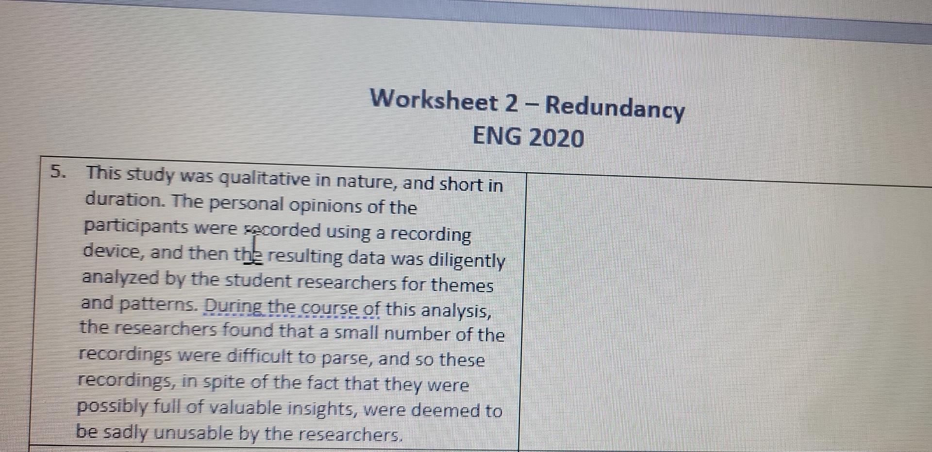 Worksheet 2-Redundancy | Chegg.com