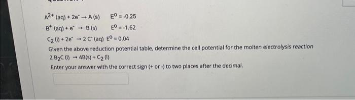 Solved Using the reaction below at 25∘C | Chegg.com