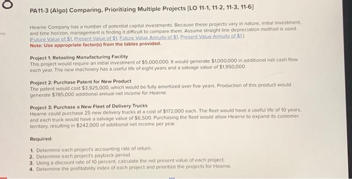 PA11-3 (Algo) Comparing, Prioritizing Multiple | Chegg.com