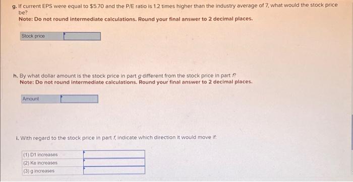 Solved Problem 10-35 (Algo) Common stock value based on PV | Chegg.com