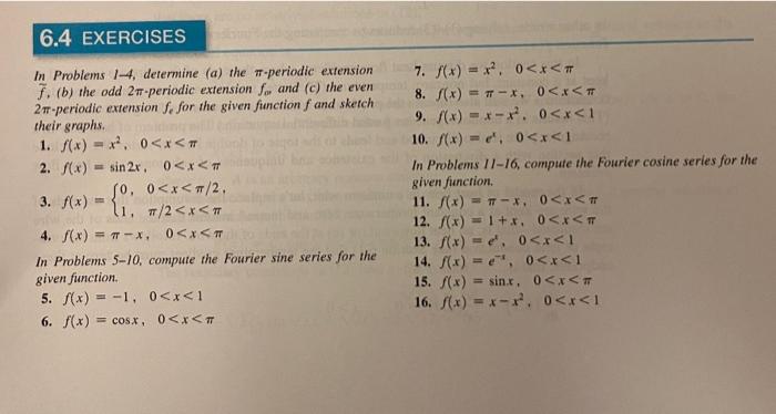 Solved In Problems l−4, determine (a) the π-periodic | Chegg.com