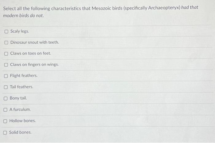 Solved Select all the following characteristics that | Chegg.com