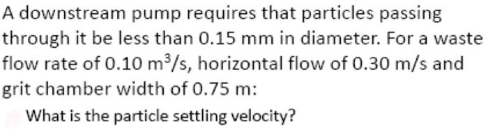 Solved A downstream pump requires that particles passing | Chegg.com