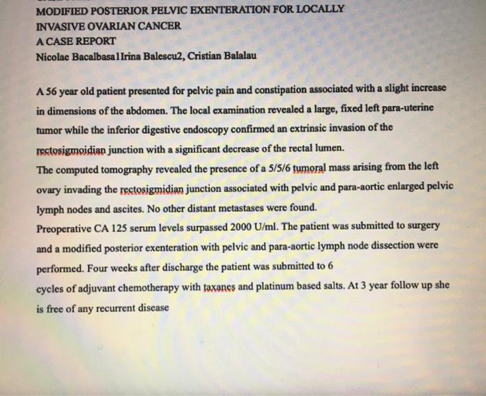 Solved surgical technology case study(1) explain the | Chegg.com