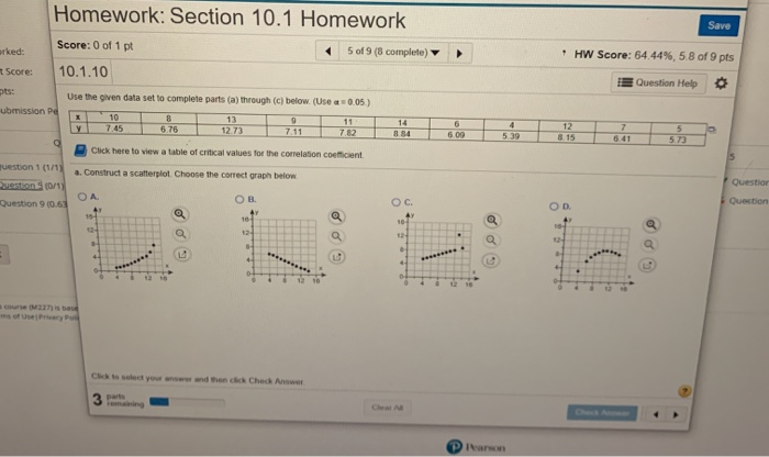 Solved Homework Section 10 1 Homework Save Score 0 Of 1 Pt
