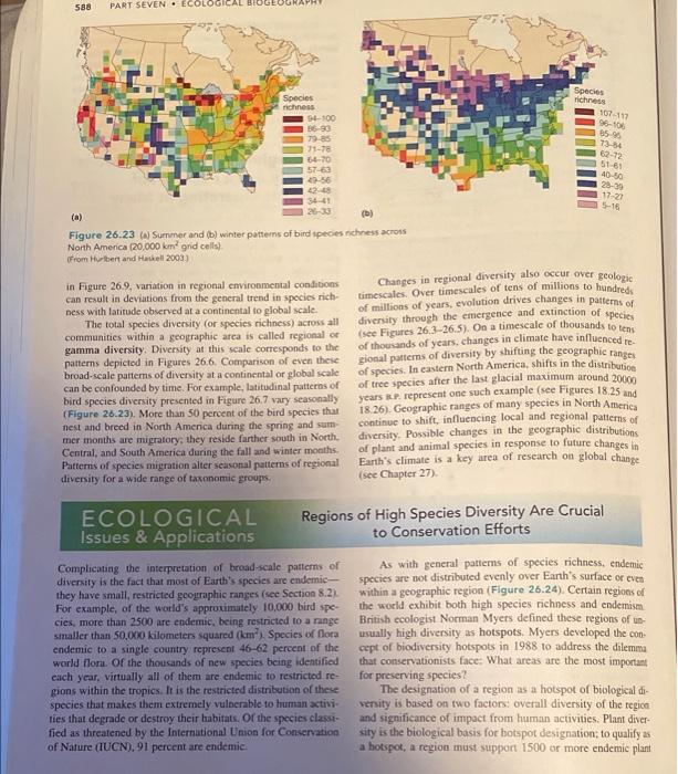 1. Review chapter 26 Large-scale Patterns of | Chegg.com