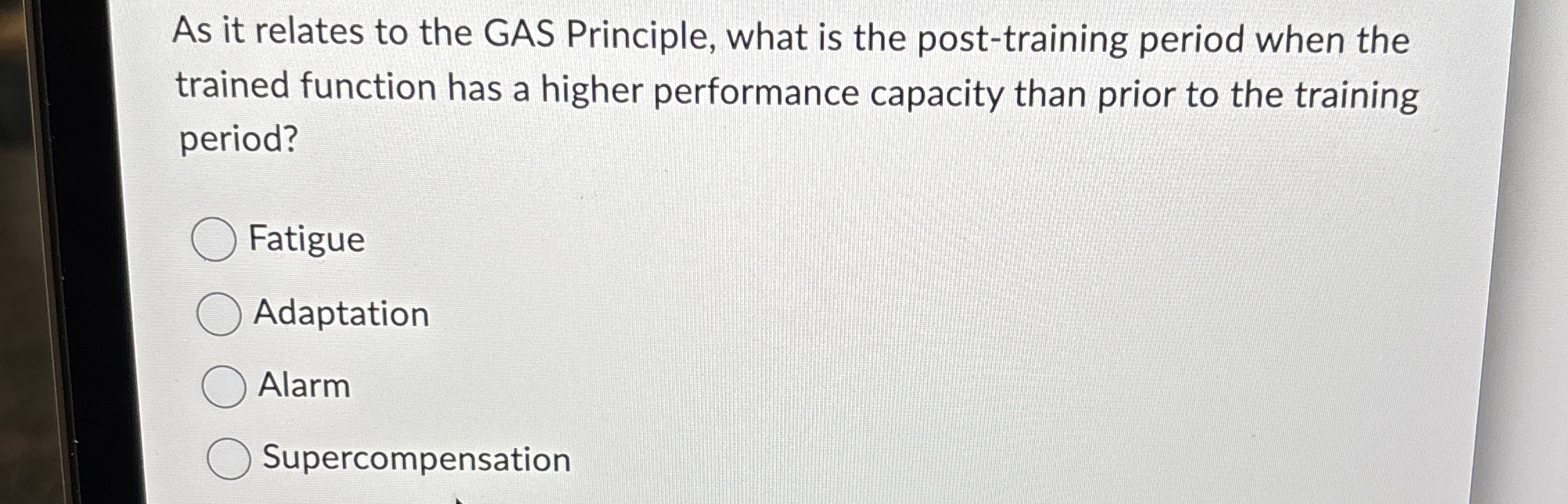 Solved As it relates to the GAS Principle, what is the | Chegg.com