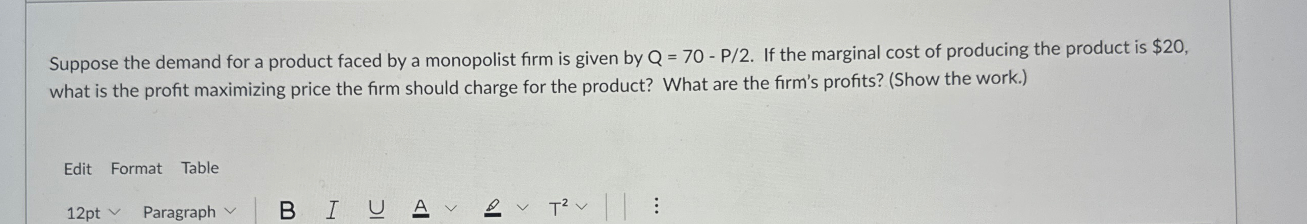 Solved Suppose the demand for a product faced by a | Chegg.com