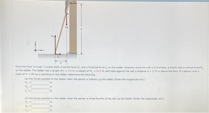 Wince the floor is rough, it exerts both a normal | Chegg.com
