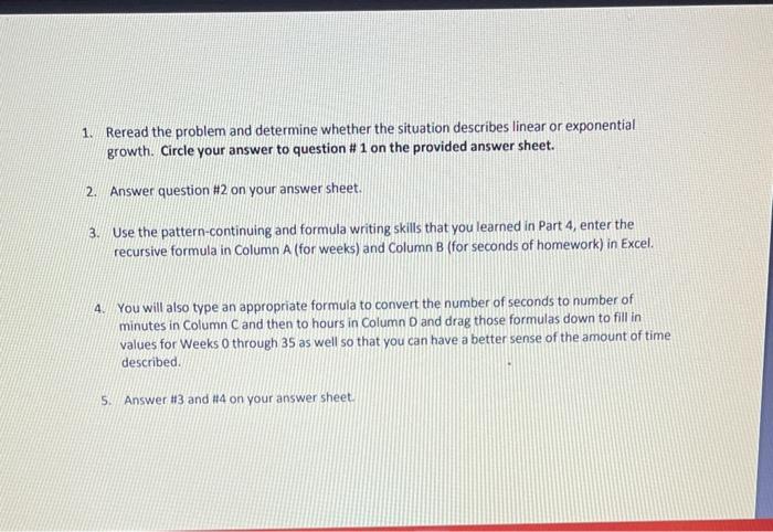 Solved Do anyone know how to do this math problem in excel ? | Chegg.com