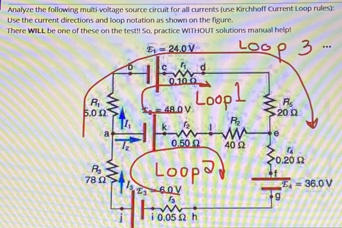 Solved Analyze the following multi-voltage source circuit | Chegg.com