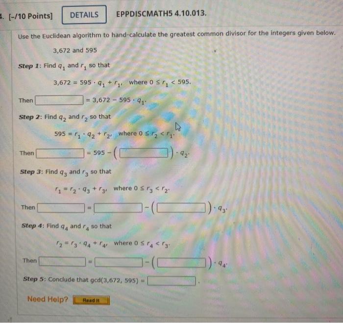Solved . [-/10 Points] DETAILS EPPDISCMATH5 4.10.013. Use | Chegg.com