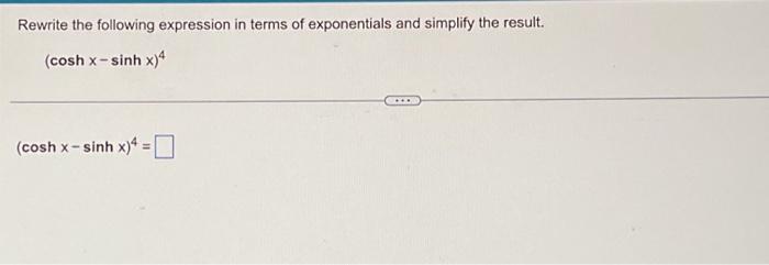 Solved Rewrite the following expression in terms of | Chegg.com
