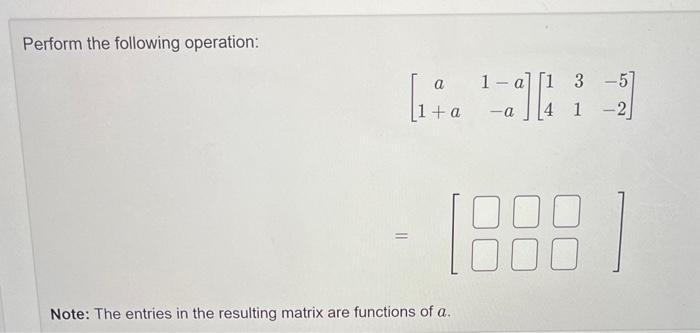 Solved Perform the following operation: | Chegg.com