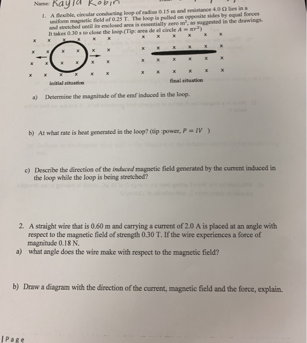 Solved Name: Kayu Robin lies in a 1. A flexible, circular | Chegg.com
