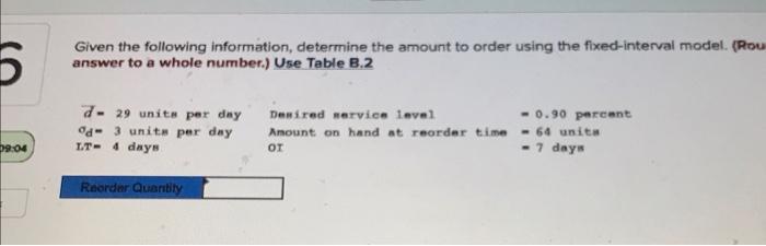 Solved Given the following information, determine the amount | Chegg.com