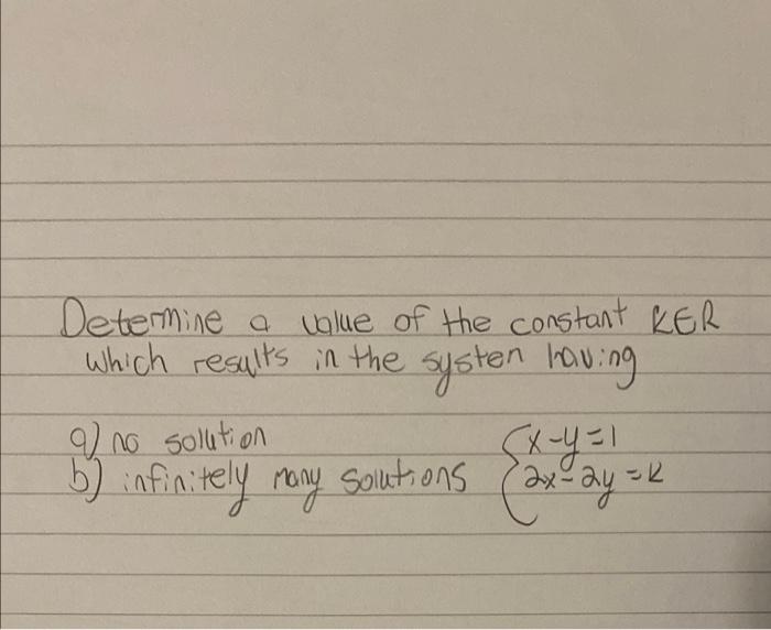 Solved Determine a value of the constant KER which results | Chegg.com