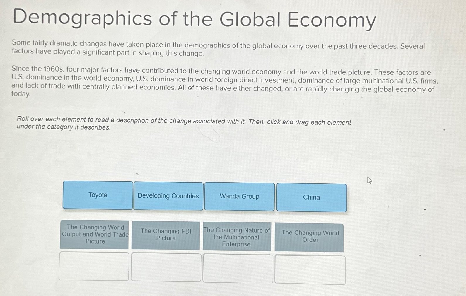 Solved Demographics of the Global EconomySome fairly | Chegg.com