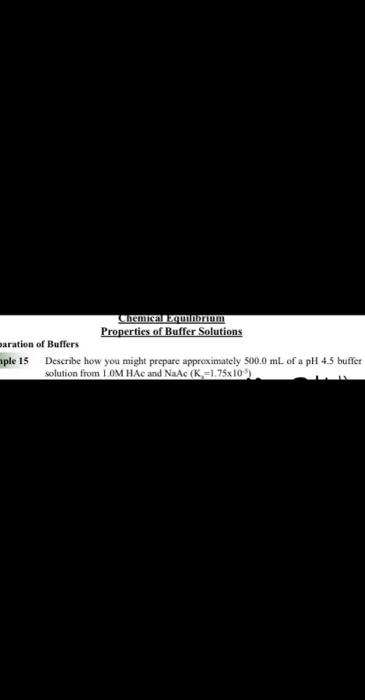 Solved Properties of Buffer Solutions eration of Buffers | Chegg.com