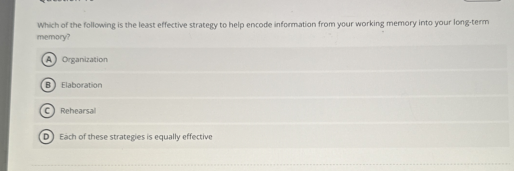 Solved Which of the following is the least effective | Chegg.com