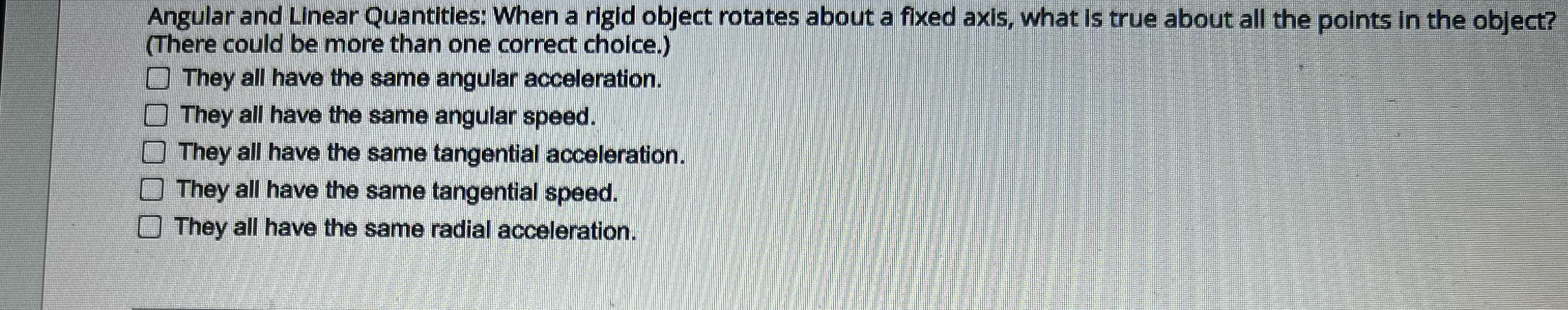 Solved Angular and Linear Quantities: When a rigid object | Chegg.com