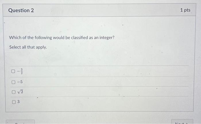 Solved Which of the following would be classified as an | Chegg.com
