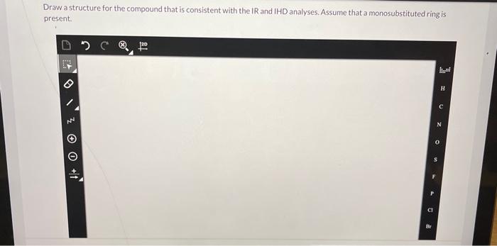Solved An organic compound has the formula C8H9NO and the IR | Chegg.com