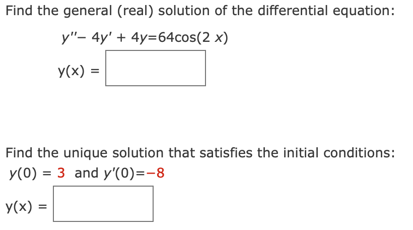 Solved Find the general (real) ﻿solution of the differential | Chegg.com