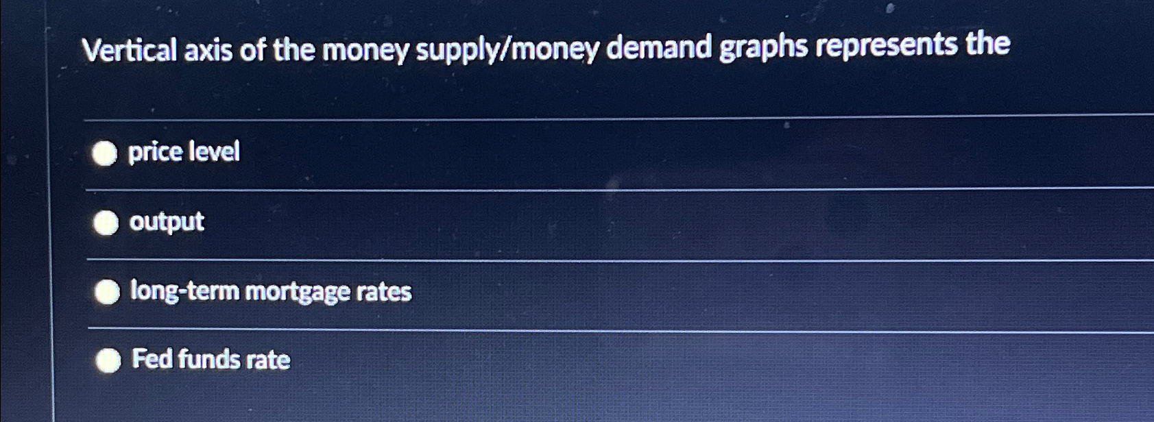 Solved Vertical axis of the money supply/money demand graphs | Chegg.com