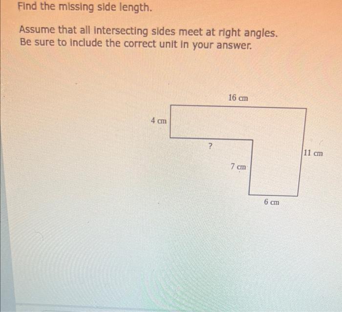 Solved Find the missing side length. Assume that all | Chegg.com