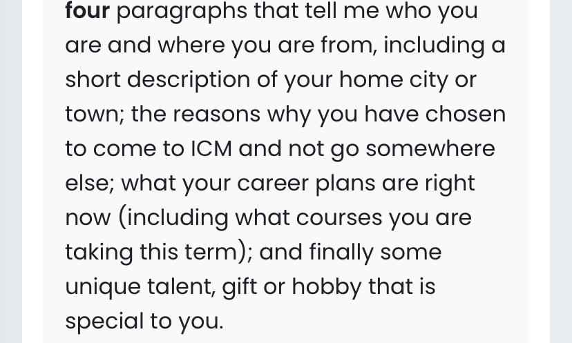 Solved four paragraphs that tell me who you are and where | Chegg.com