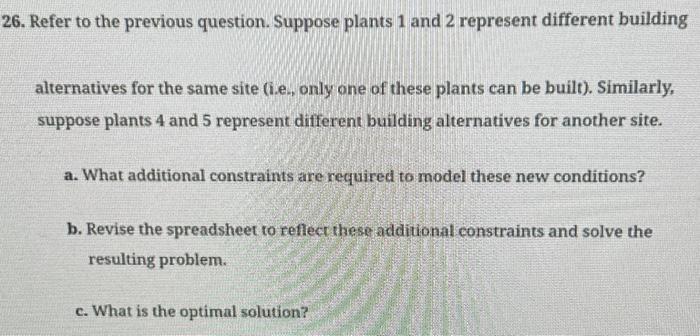 Solved 6. Refer to the previous question. Suppose plants 1 | Chegg.com