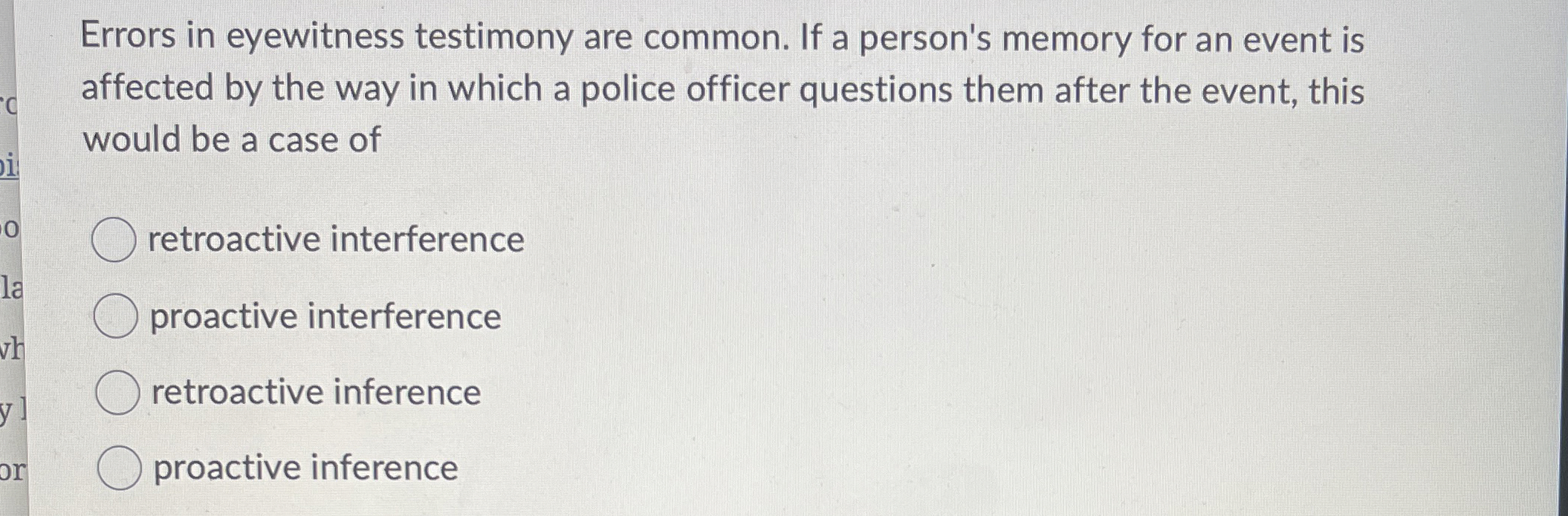Solved Errors in eyewitness testimony are common. If a | Chegg.com