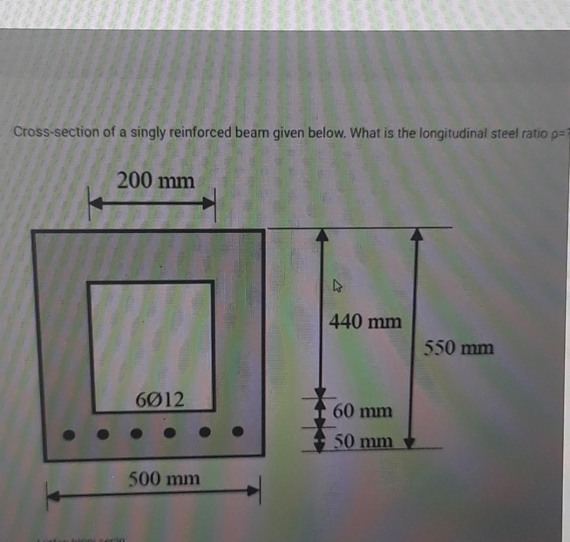 Solved Cross-section of a singly reinforced beam given | Chegg.com