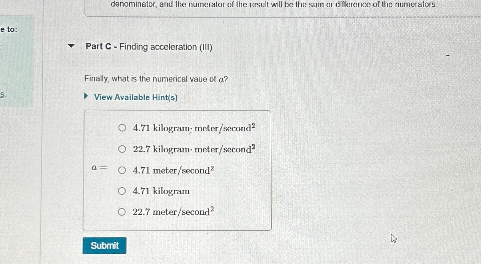 Solved denominator, and the numerator of the result will be | Chegg.com