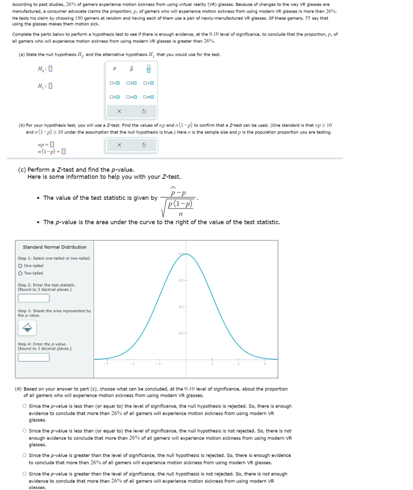 Solved According to past studies, 26% ﻿of gamers experience | Chegg.com