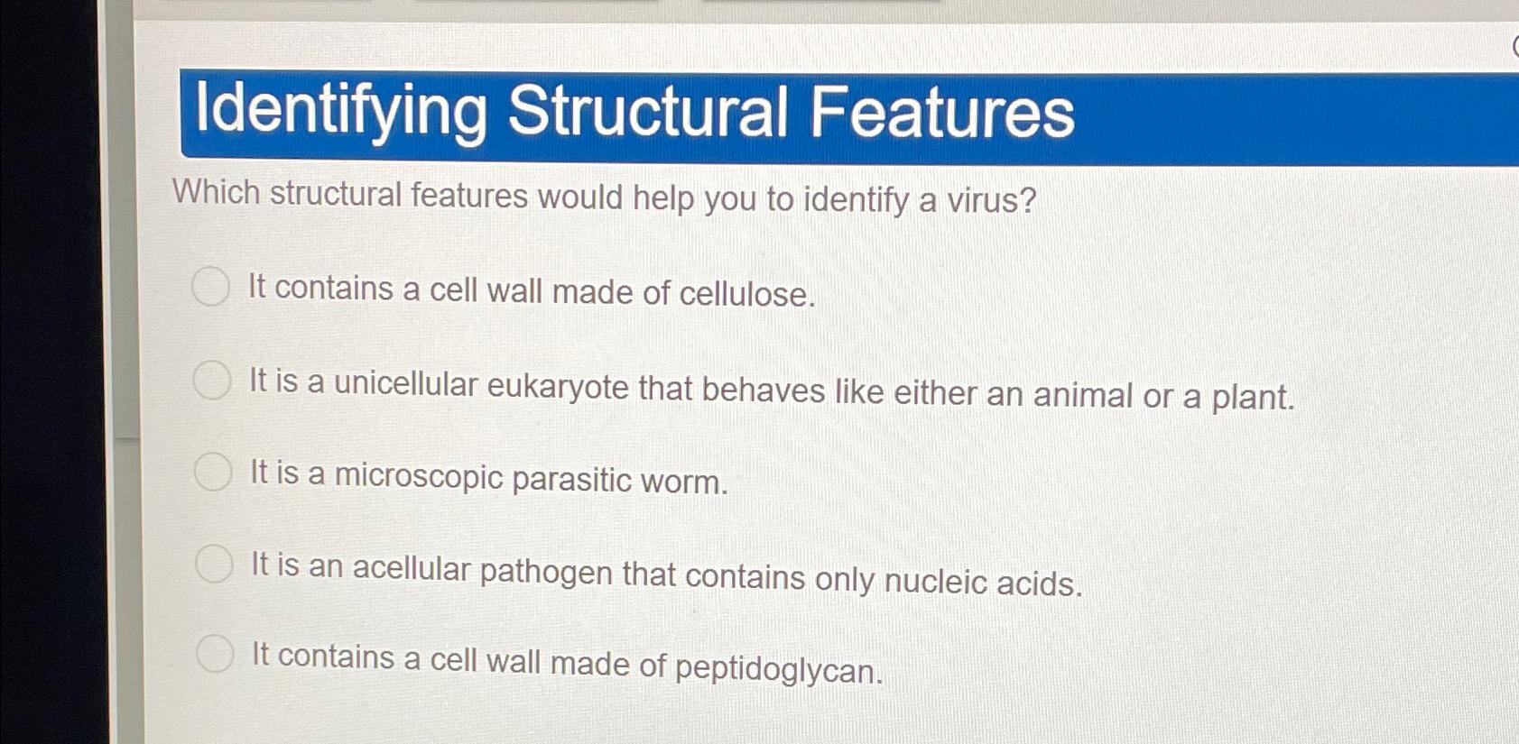 Solved Identifying Structural FeaturesWhich structural | Chegg.com
