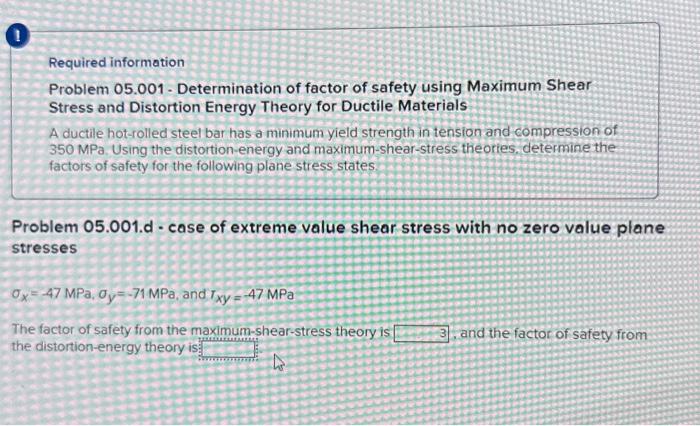 Solved Required information Problem 05.001 - Determination | Chegg.com