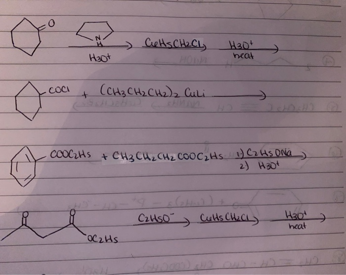 Solved oo N Cetts CH2CL) H30t heat Hot COCA + (CH₃ CH₂ CH2)2 | Chegg.com