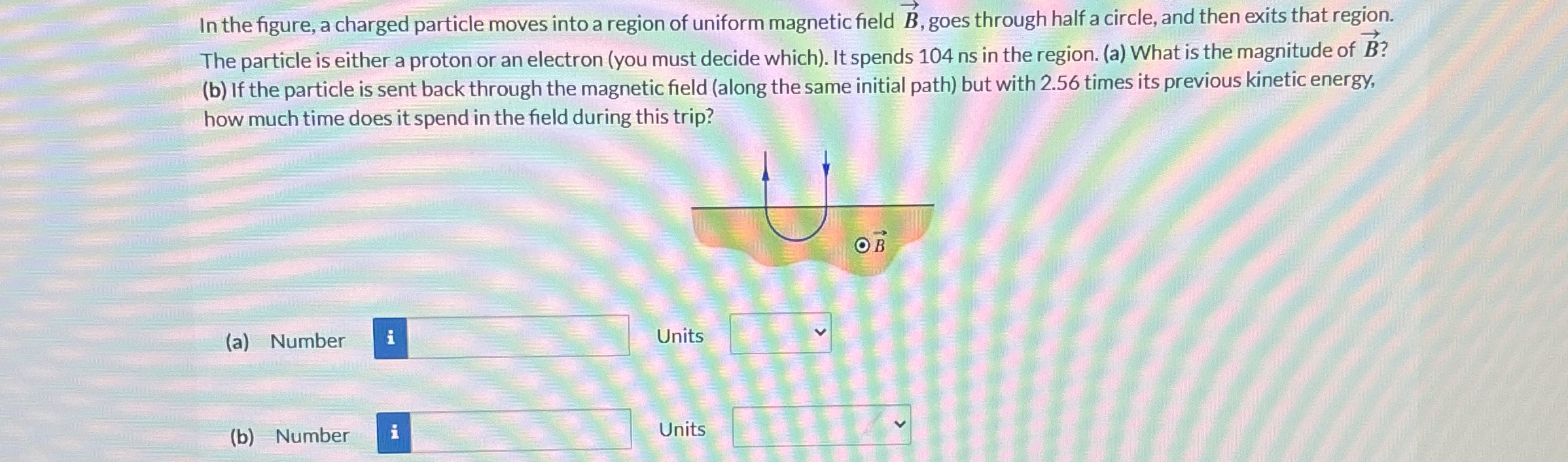 Solved In the figure, a charged particle moves into a region | Chegg.com