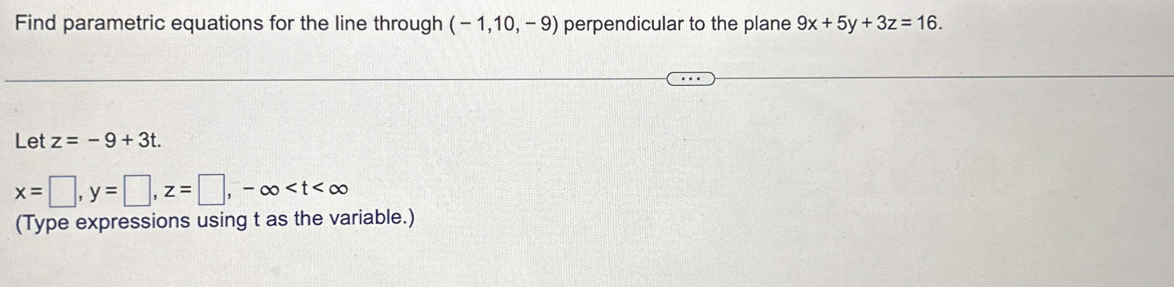 Solved Find parametric equations for the line through | Chegg.com