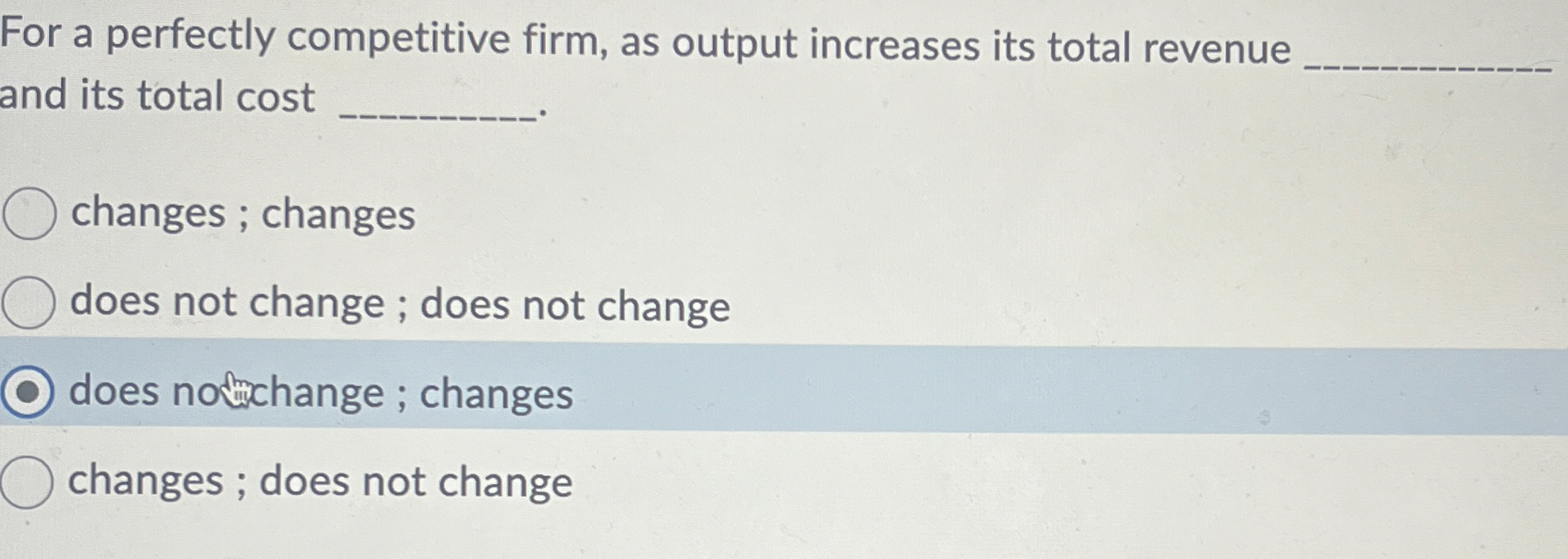 Solved For a perfectly competitive firm, as output increases | Chegg.com